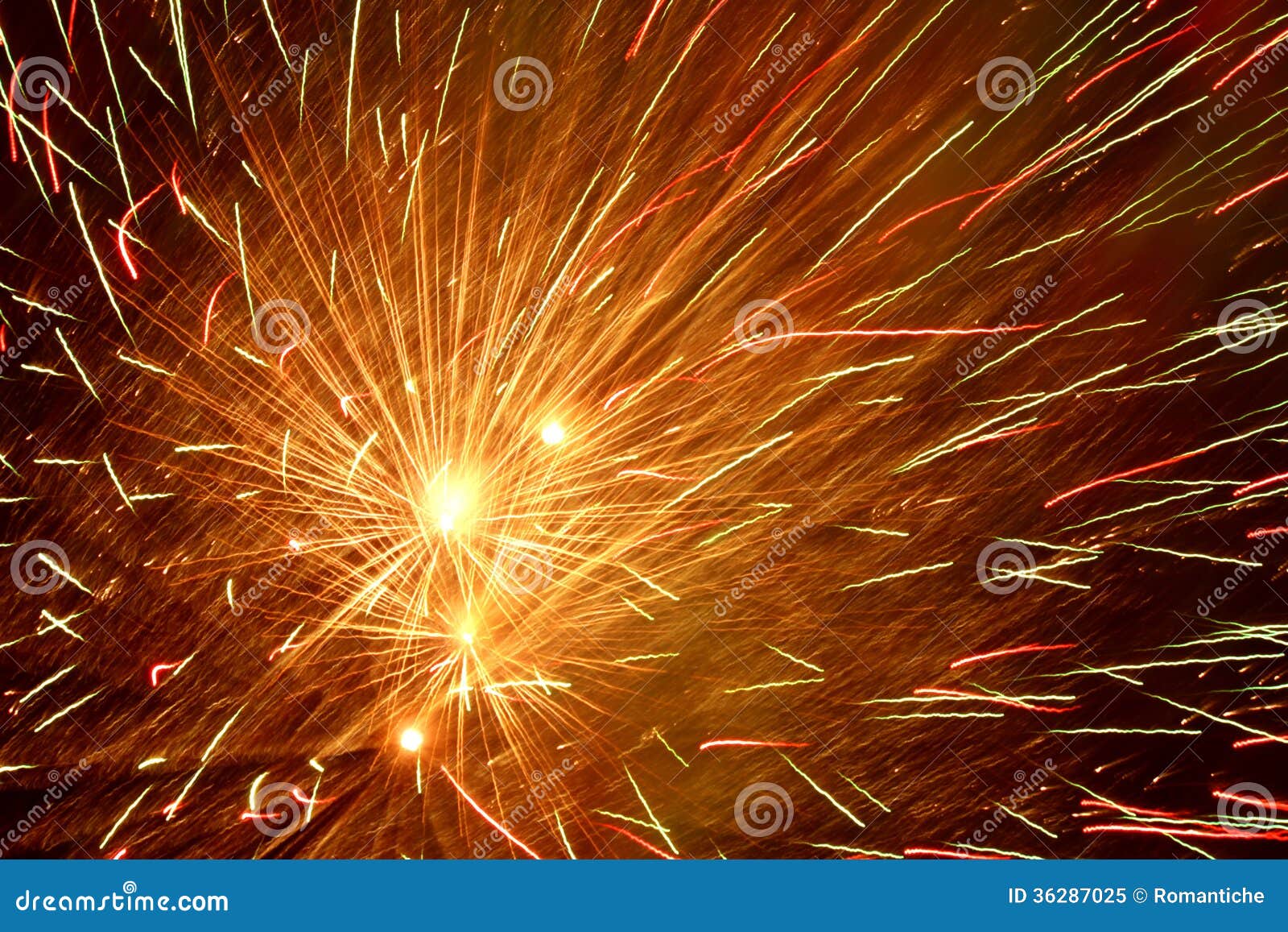 Fireworks in night sky stock image. Image of festival - 36287025