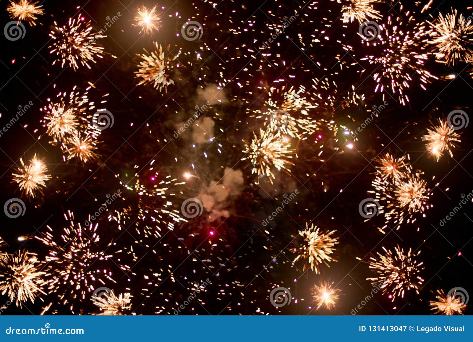 Fireworks at Night in the Sky 2 Stock Image - Image of explode ...