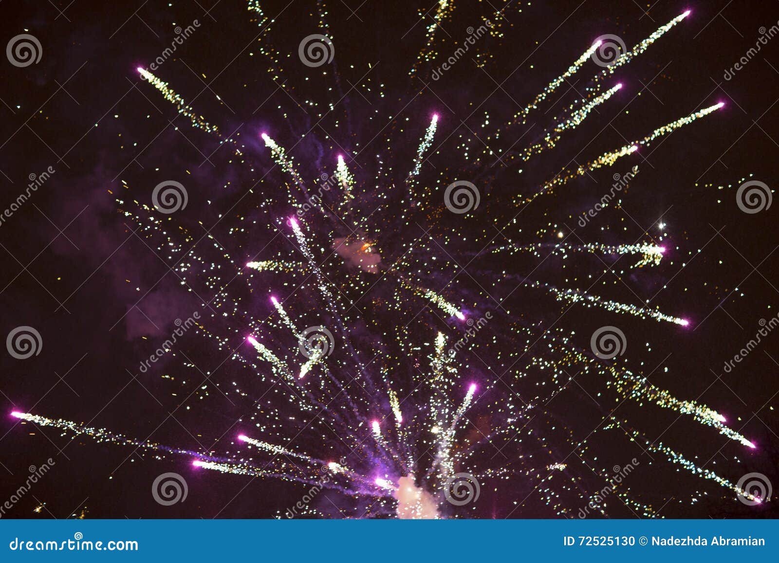 Fireworks in the Night Sky. Stock Photo - Image of bokeh, festival ...