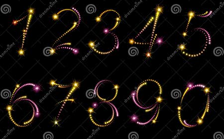 Fireworks numbers stock vector. Illustration of numerals - 22363490