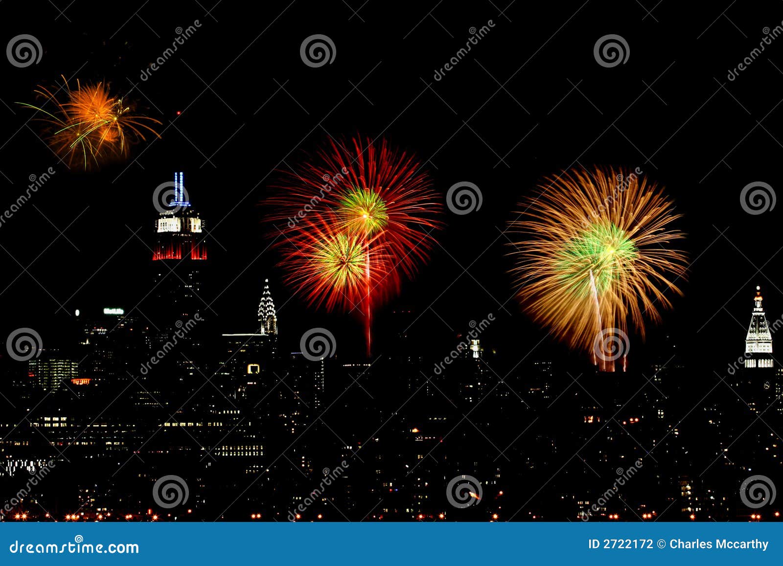 Fireworks over the city stock photo. Image of evening - 2722172