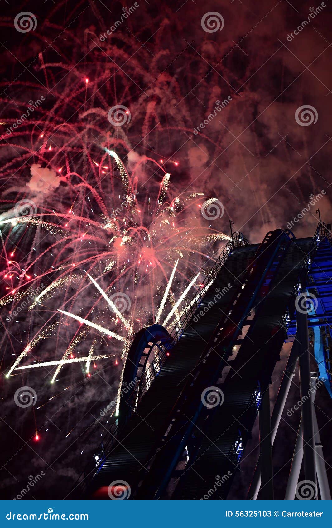 Fireworks stock image. Image of firework, explosion, bright - 56325103