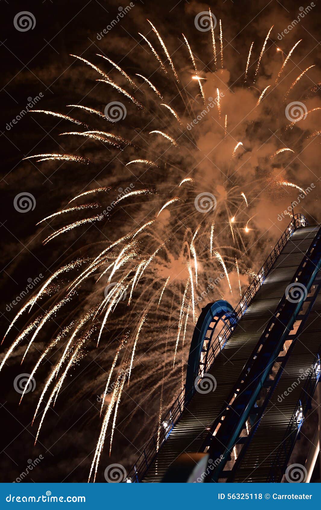 Fireworks stock photo. Image of beautiful, blue, america - 56325118