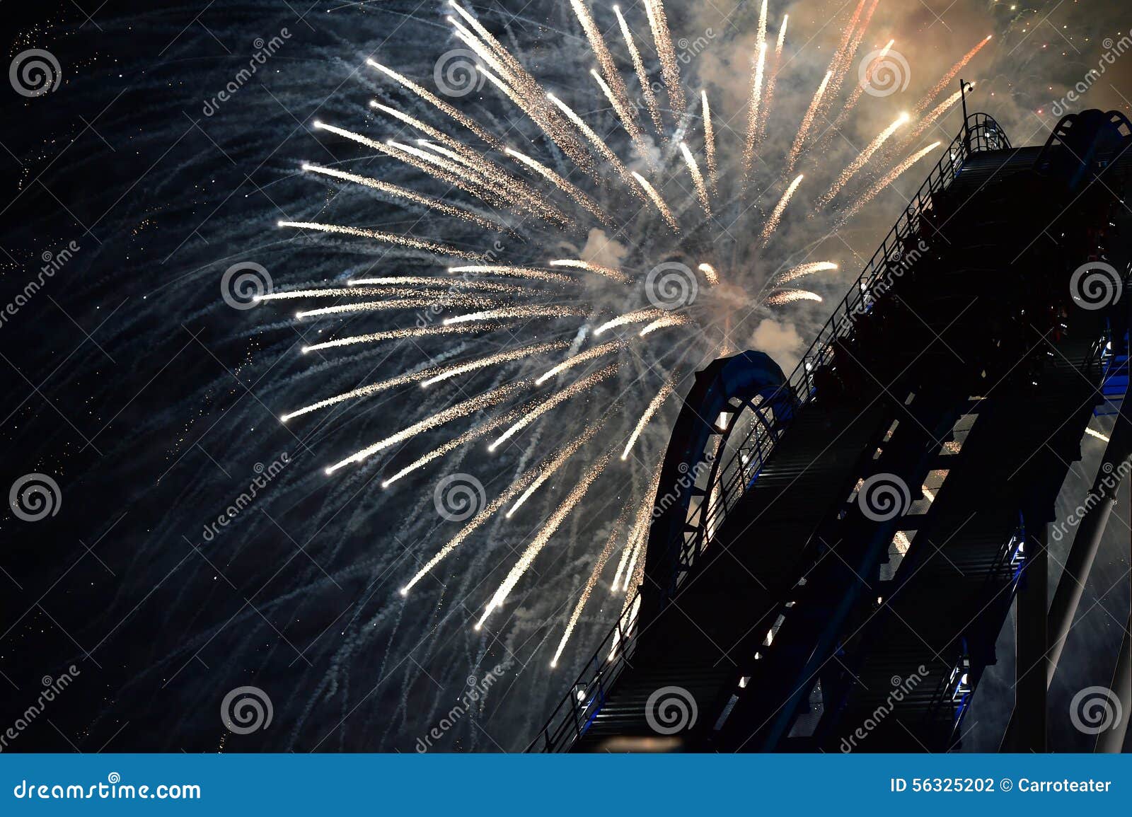 Fireworks stock photo. Image of colorful, exploding, celebration - 56325202