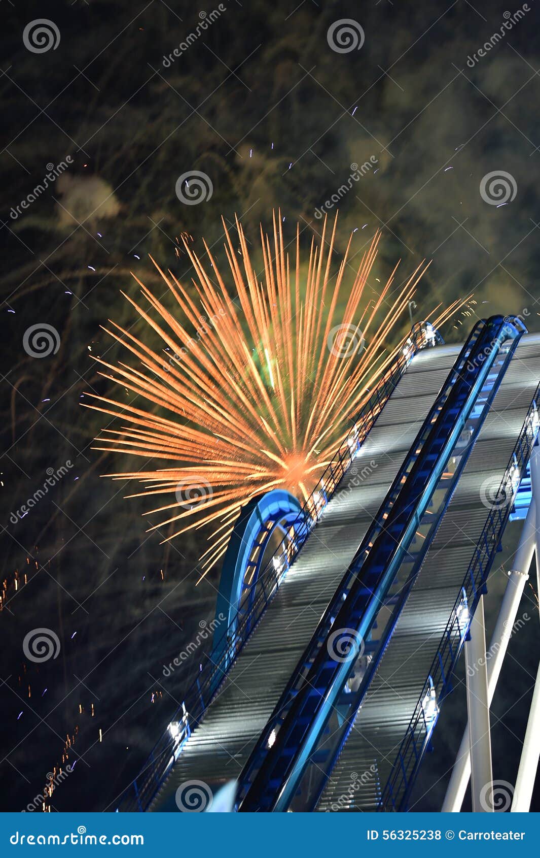 Fireworks stock photo. Image of evening, burst, abstract - 56325238