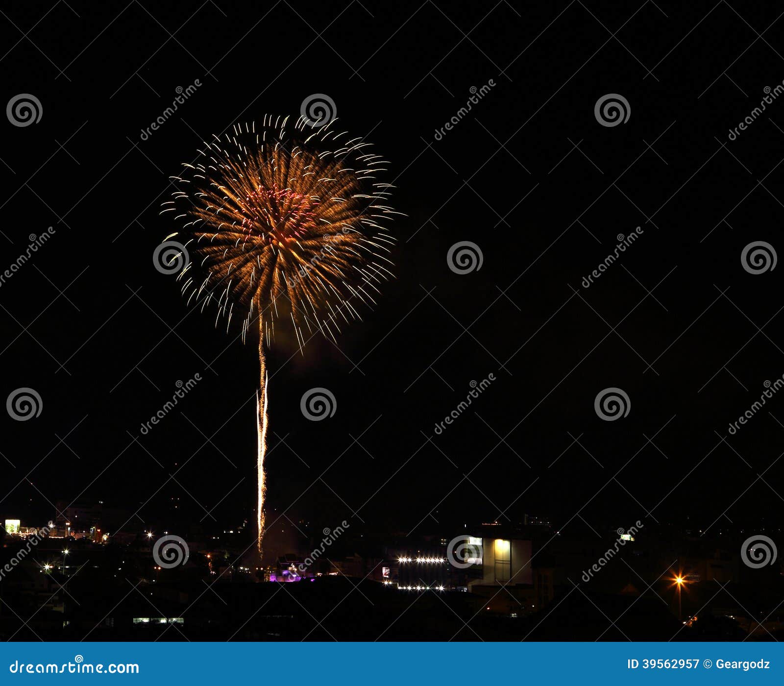 Fireworks over sky stock image. Image of cheerful, celebration - 39562957