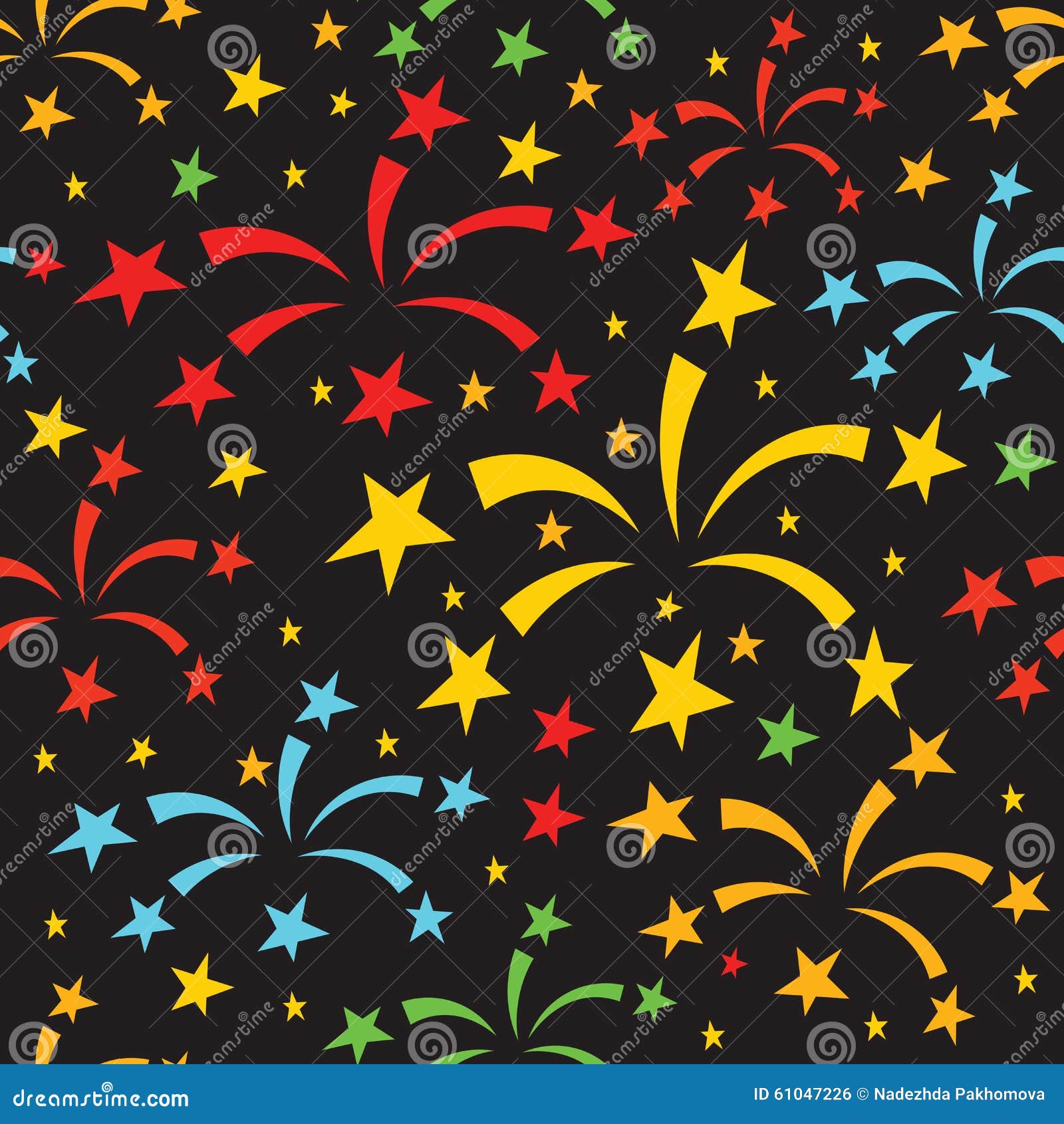 Fireworks pattern stock vector. Illustration of fashion - 61047226