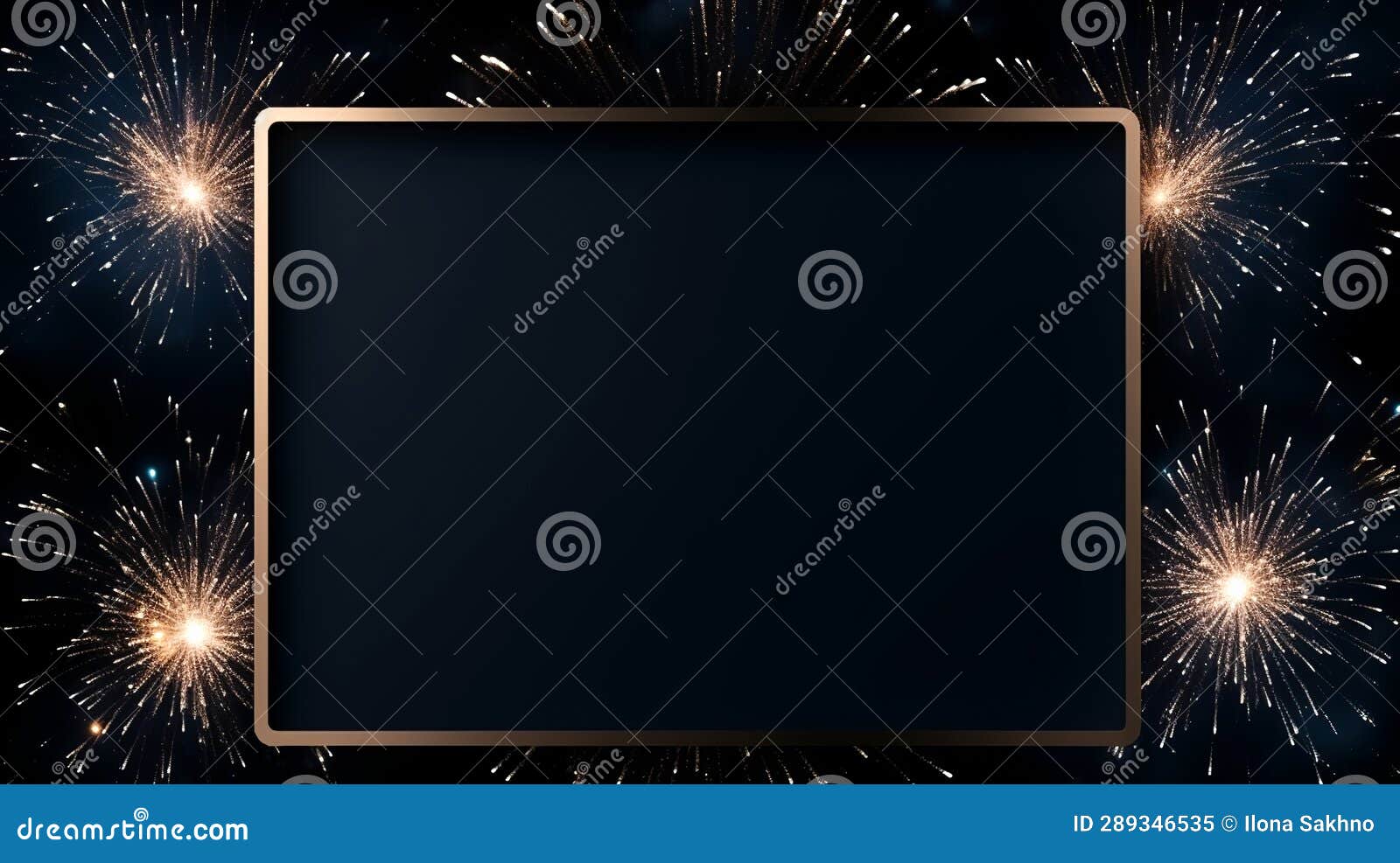 Fireworks photo frame stock image. Image of party, holiday - 289346535