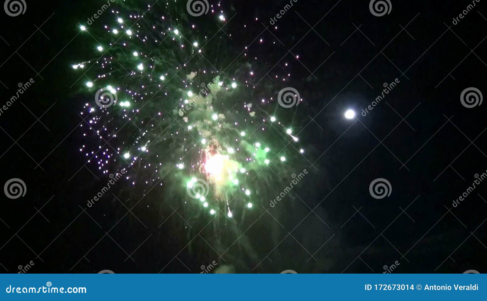 Fireworks with Pinwheels Fired in the Sky Stock Footage - Video of ...