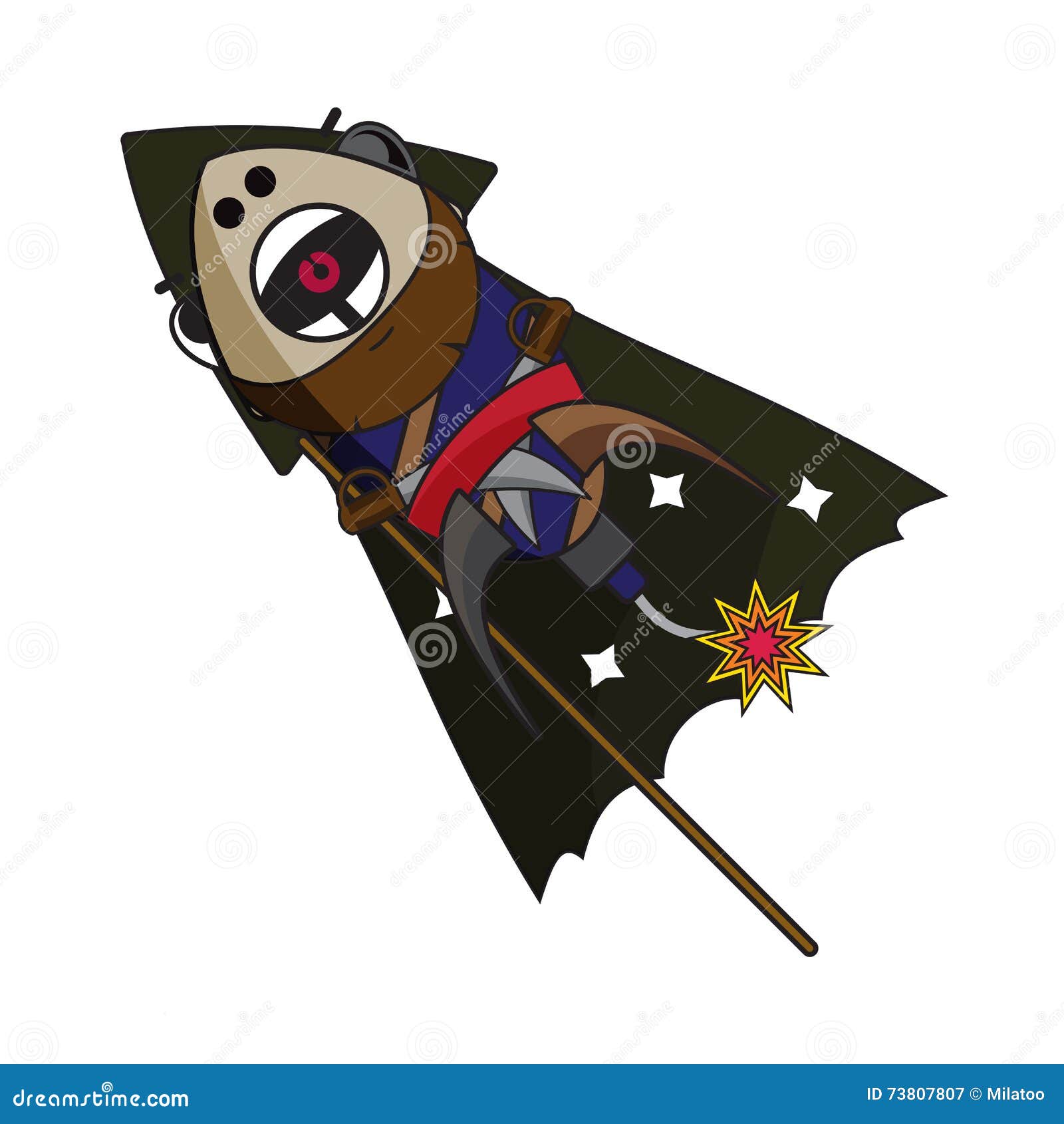 Pirate Salute With Blank Sign Cartoon Vector | CartoonDealer.com #35934255