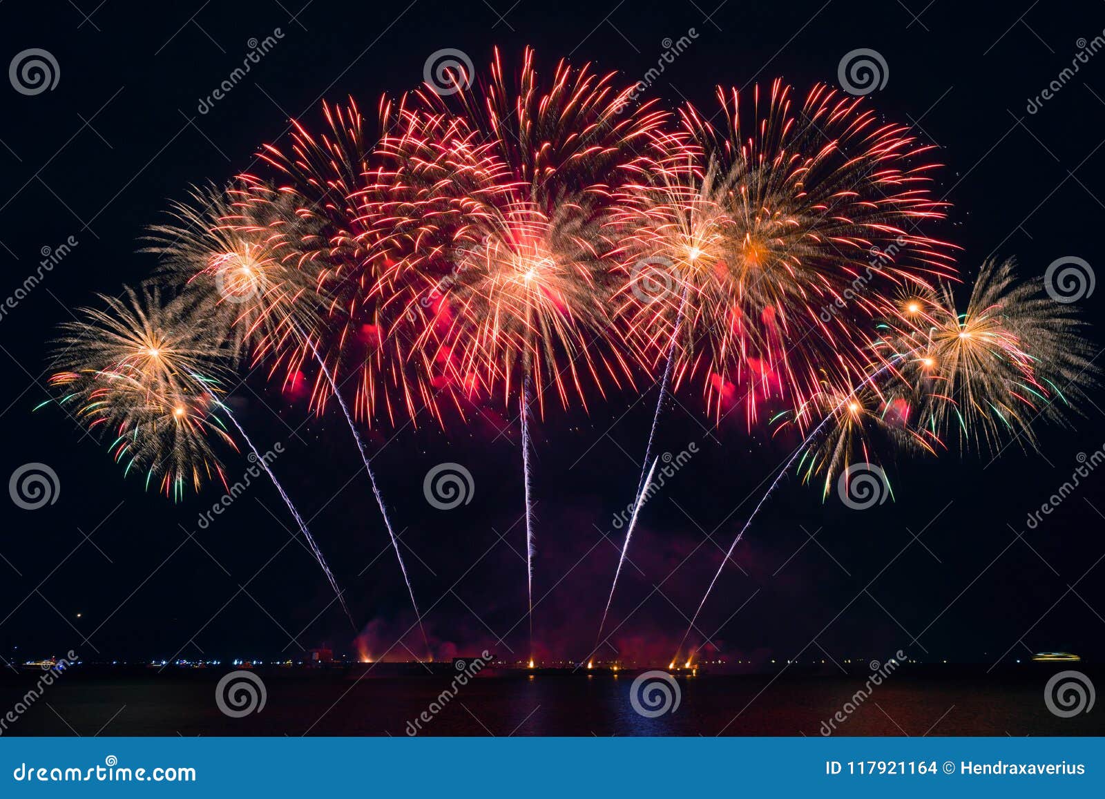 Fireworks on pyro musical stock photo. Image of black - 117921164