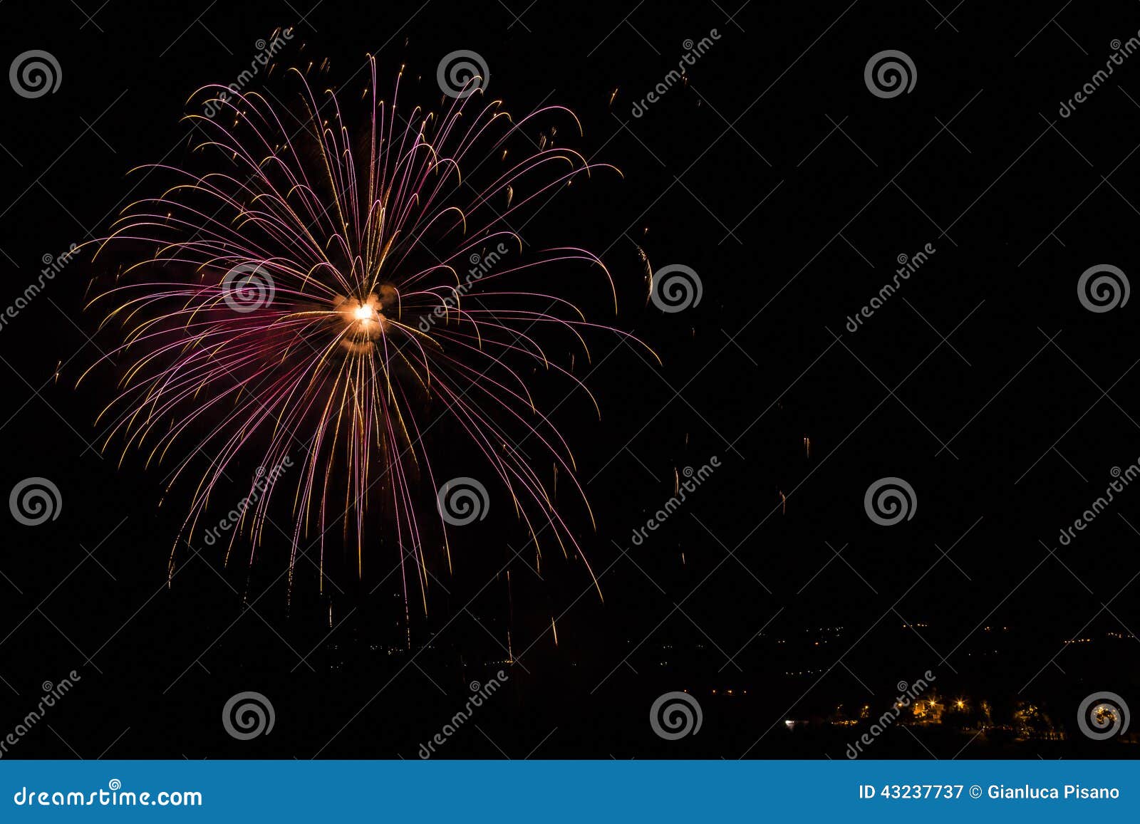 Fireworks stock image. Image of fire, year, light, pyrotechnical - 43237737