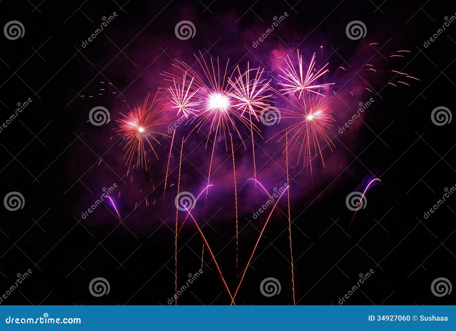 Fireworks, pyrotechnics stock photo. Image of flash, explosion - 34927060