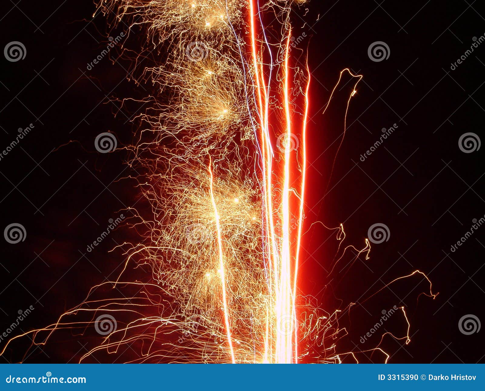 Fireworks red stock photo. Image of loud, smoke, dark - 3315390