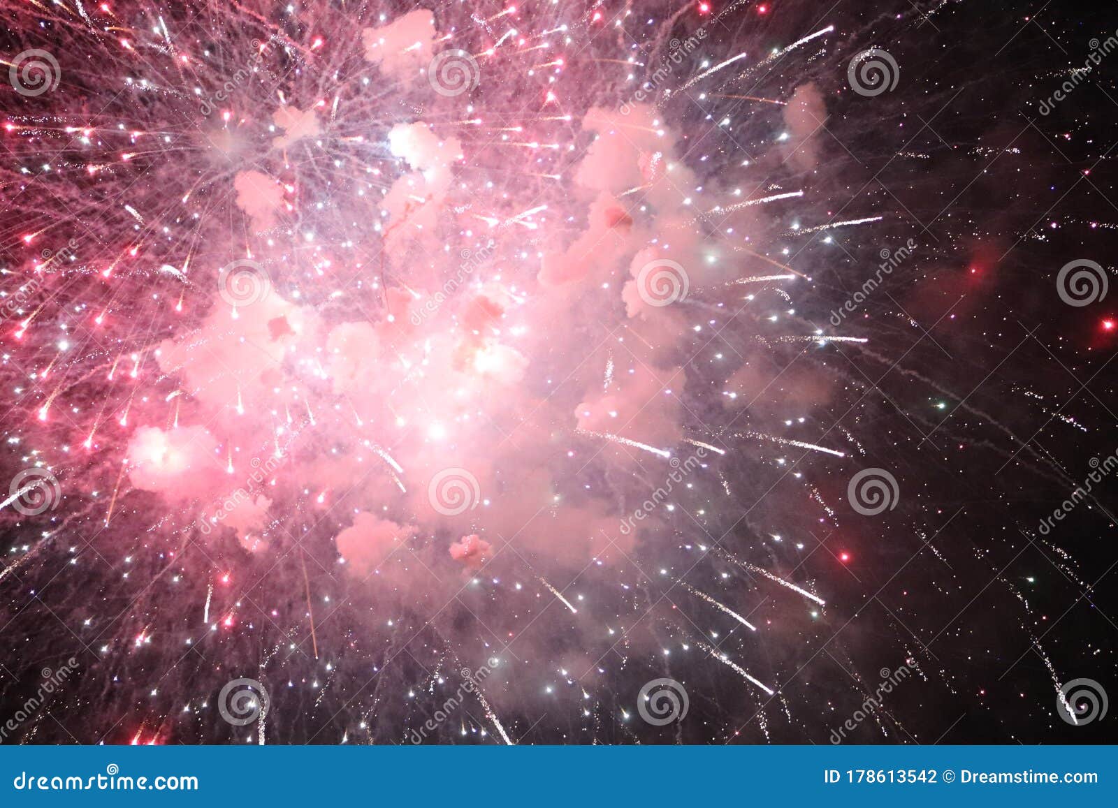 Fireworks Red Forth July 4th Stock Photo - Image of america, parade ...