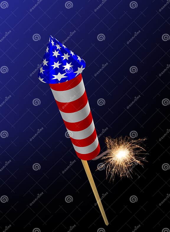 Fireworks Rocket Fuse Burning Stock Illustration - Illustration of ...