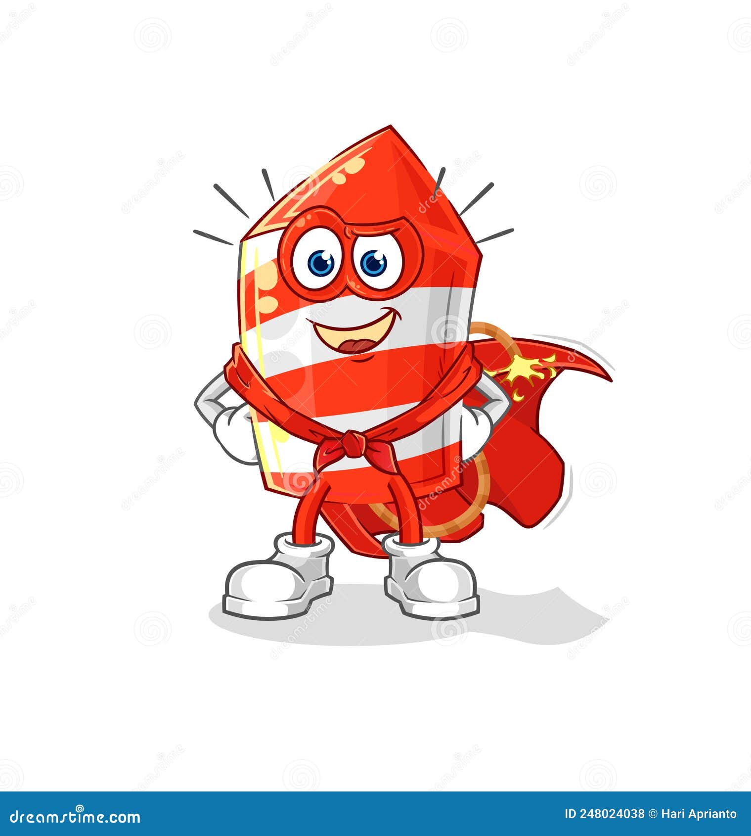 Fireworks Rocket Heroes Vector. Cartoon Character Stock Vector ...
