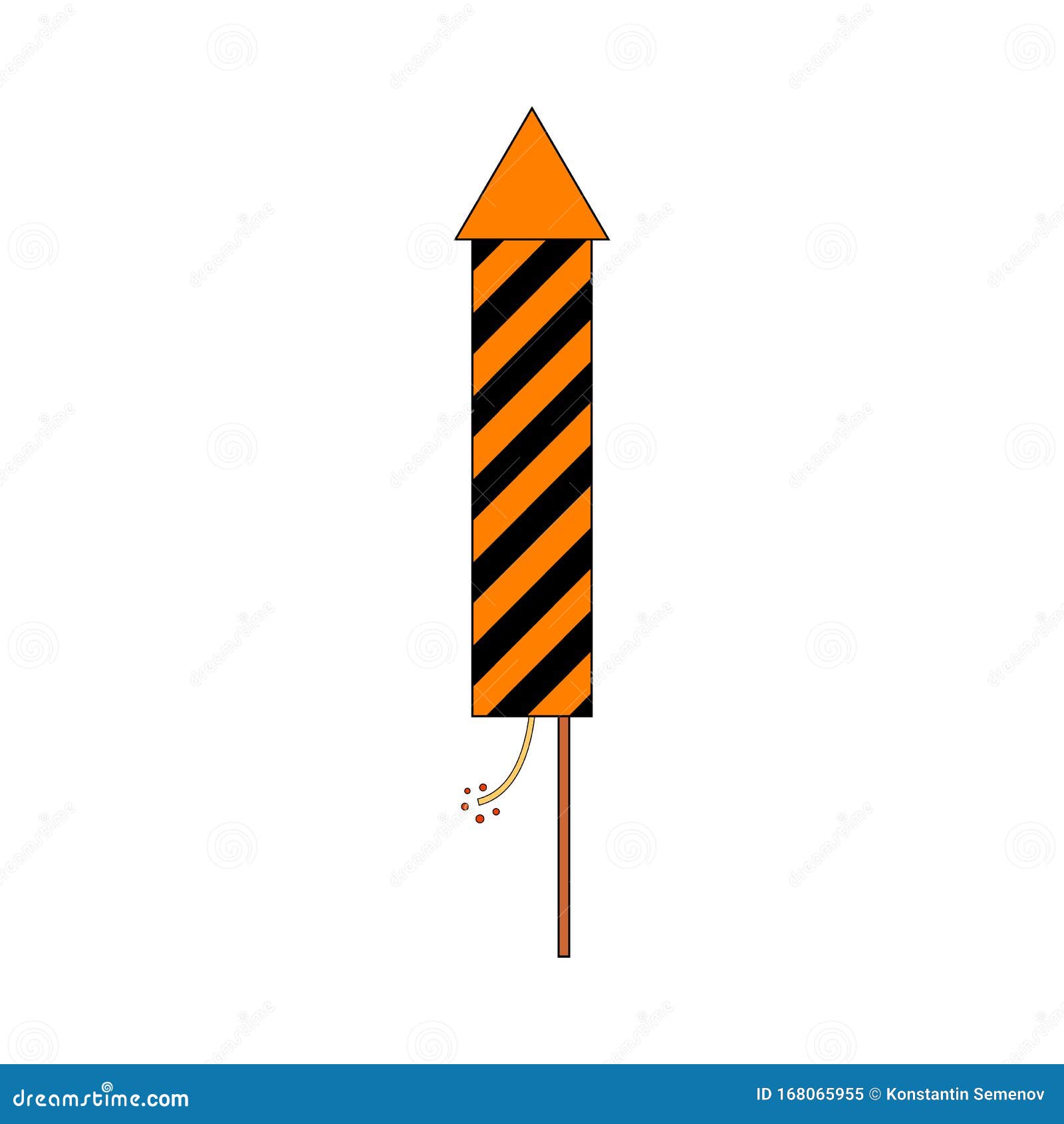 Fireworks rocket icon stock illustration. Illustration of carnival ...