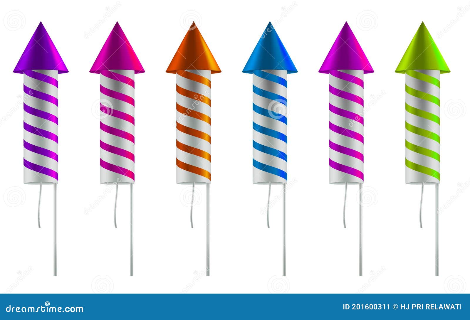 Fireworks Rocket Set a Symbol of Celebration Stock Vector ...