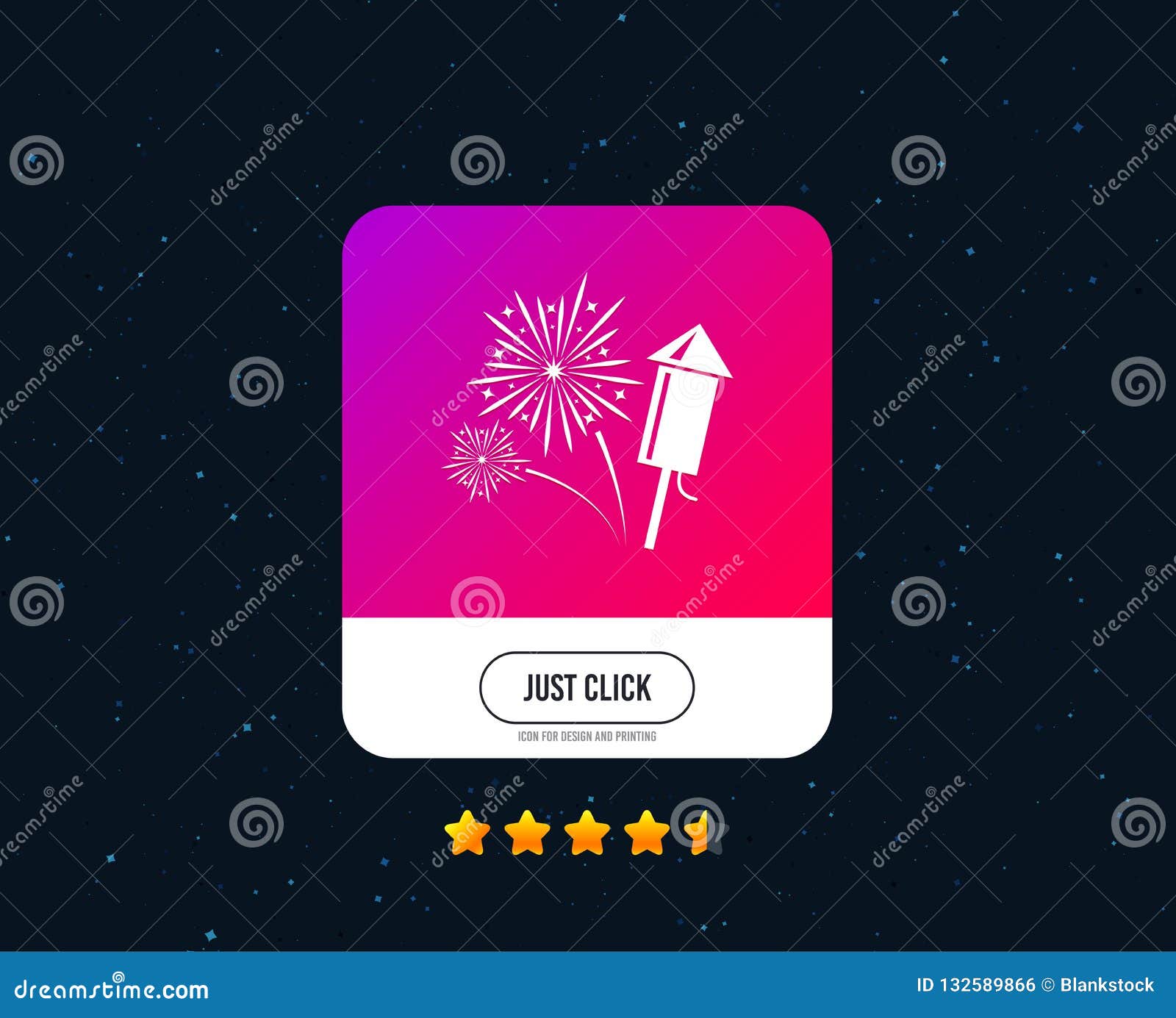 Fireworks Sign Icon. Explosive Pyrotechnic Show. Vector Stock Vector ...