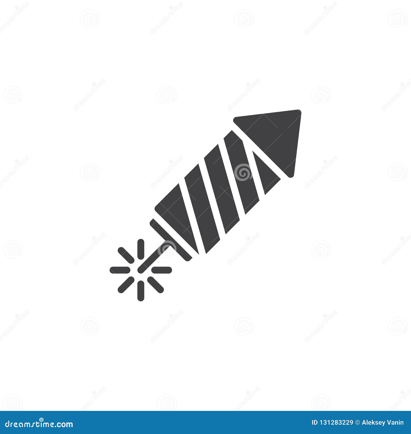 Fireworks Rocket Vector Icon Stock Vector - Illustration of perfect ...