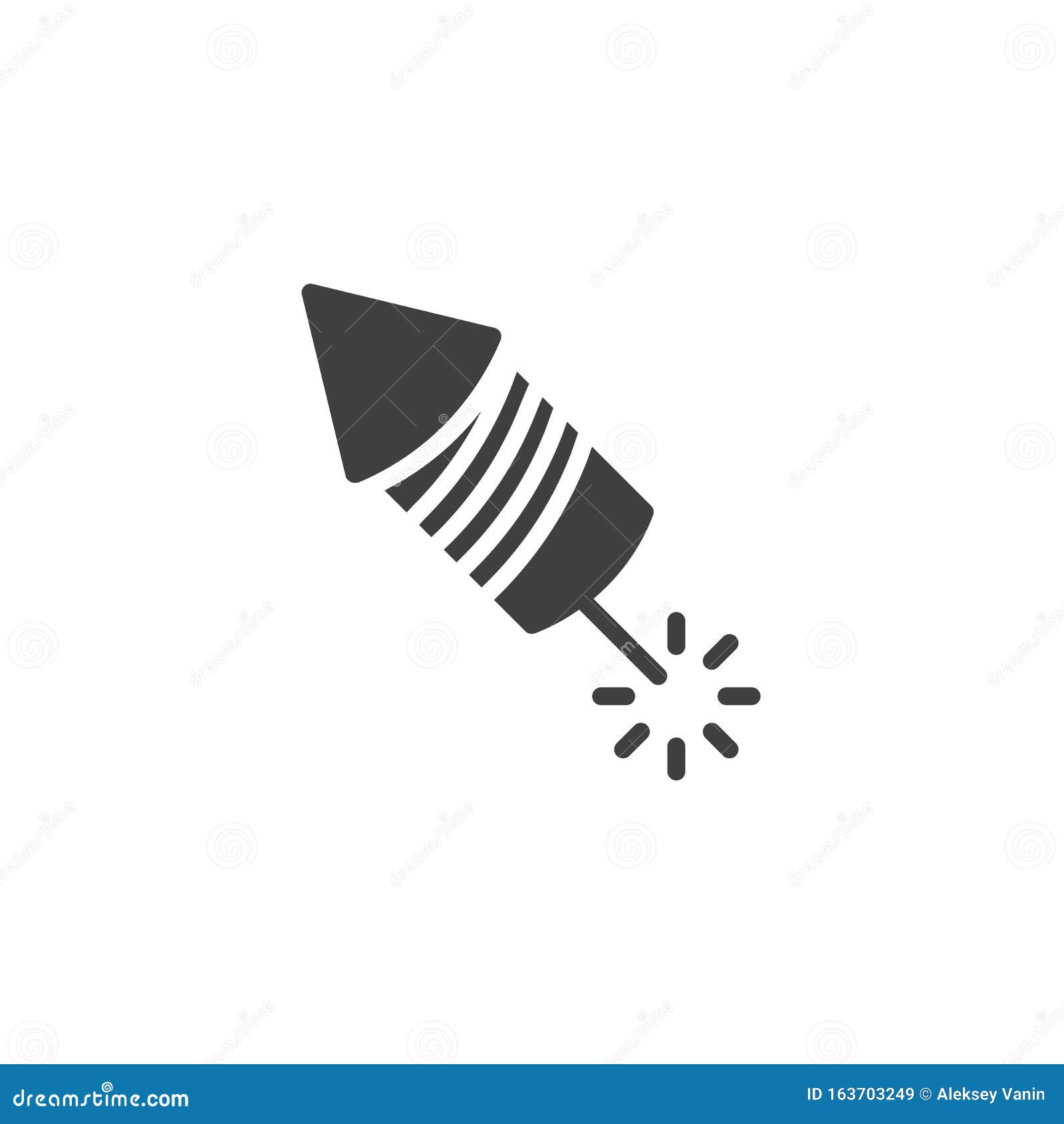 Fireworks Rocket Vector Icon Stock Vector - Illustration of burst ...