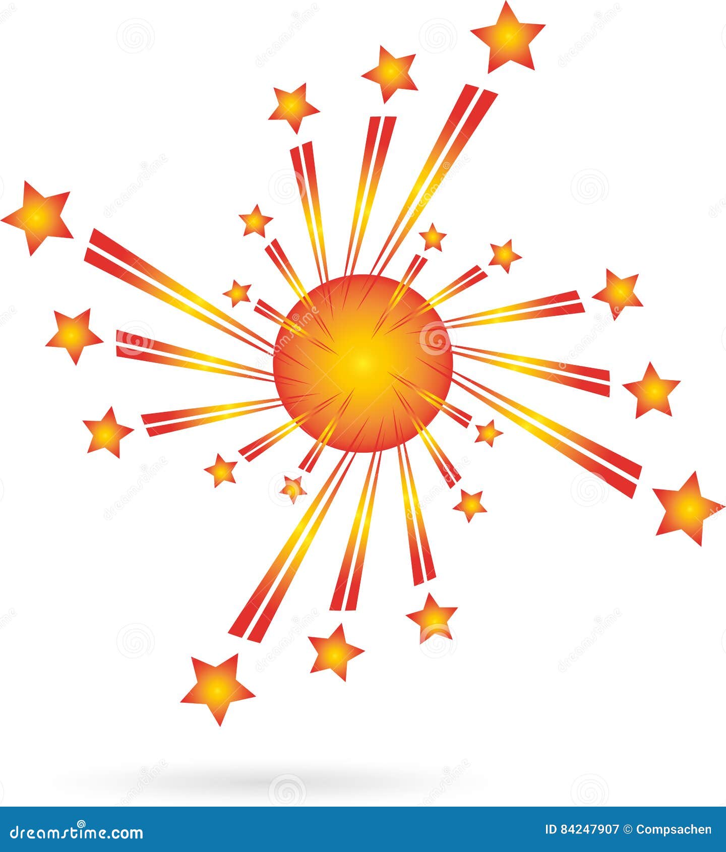 Fireworks, Rockets, Explosion, Template, Illustration Stock Vector ...