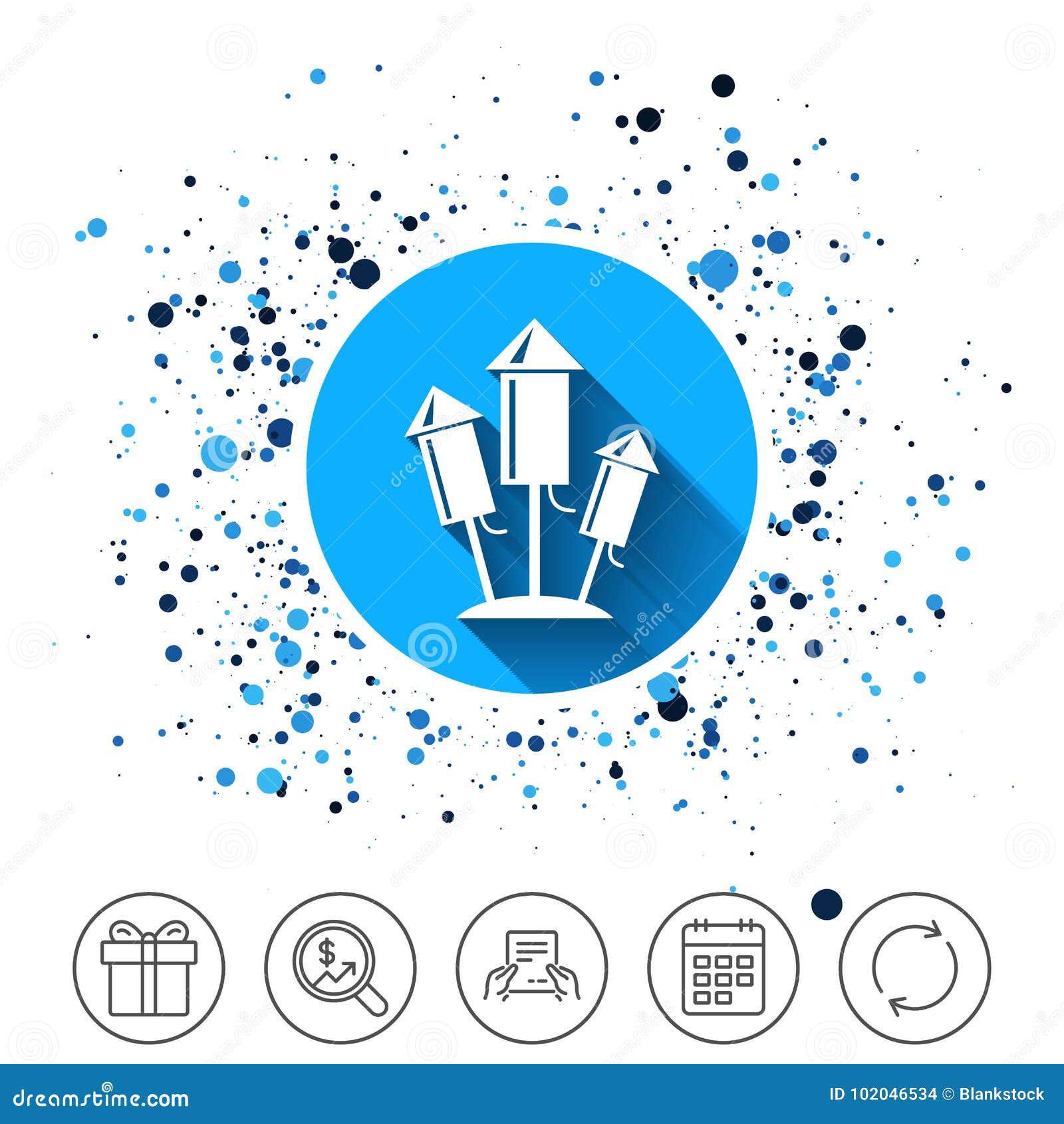 Fireworks Rockets Icon. Explosive Pyrotechnic. Stock Vector ...