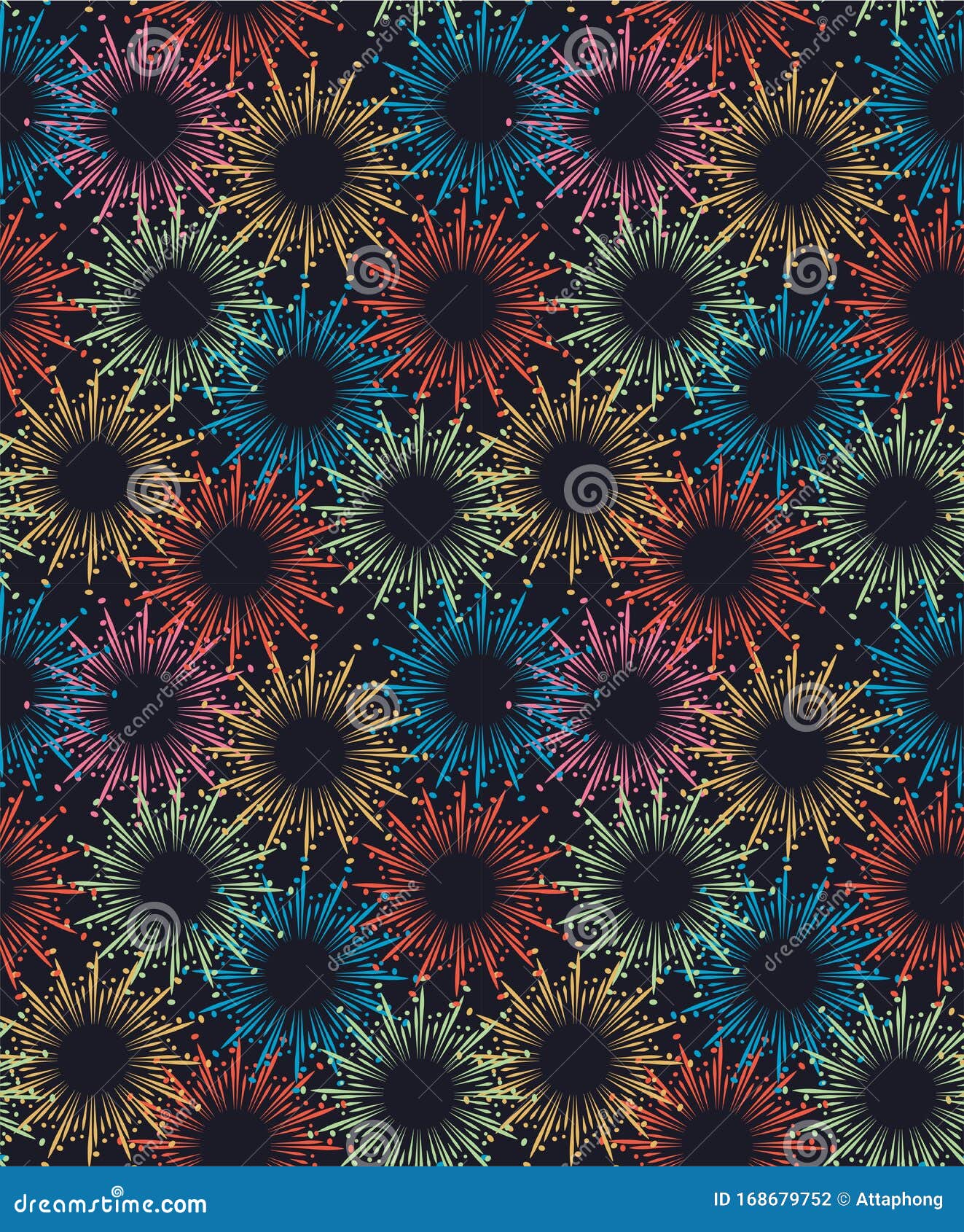Fireworks Seamless Pattern. Seamless of Fireworks. Fireworks Pattern ...