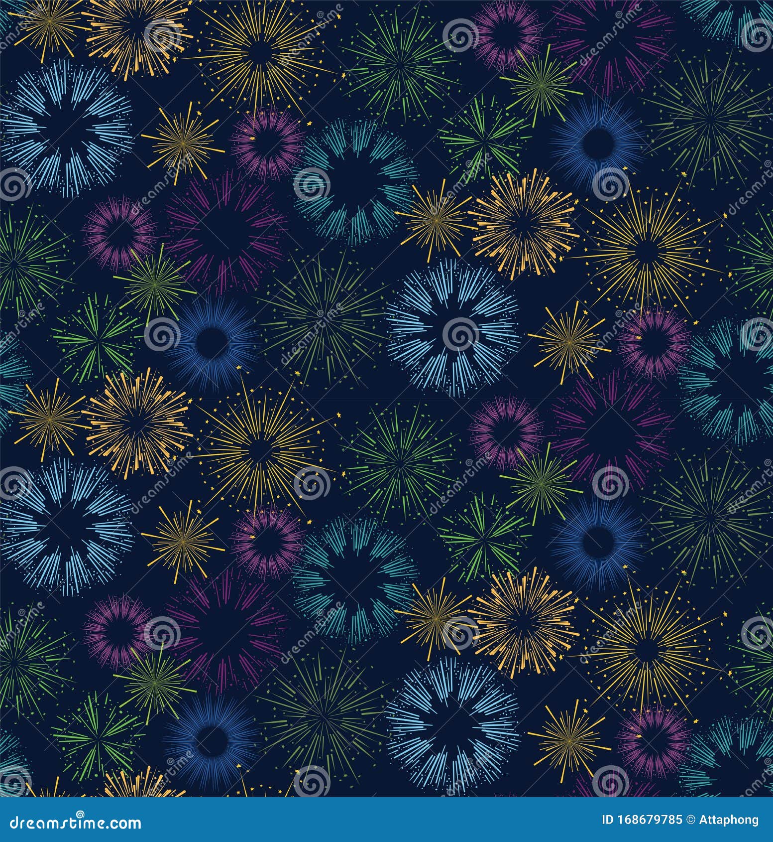 Fireworks Seamless Pattern. Seamless of Fireworks. Fireworks Pattern ...