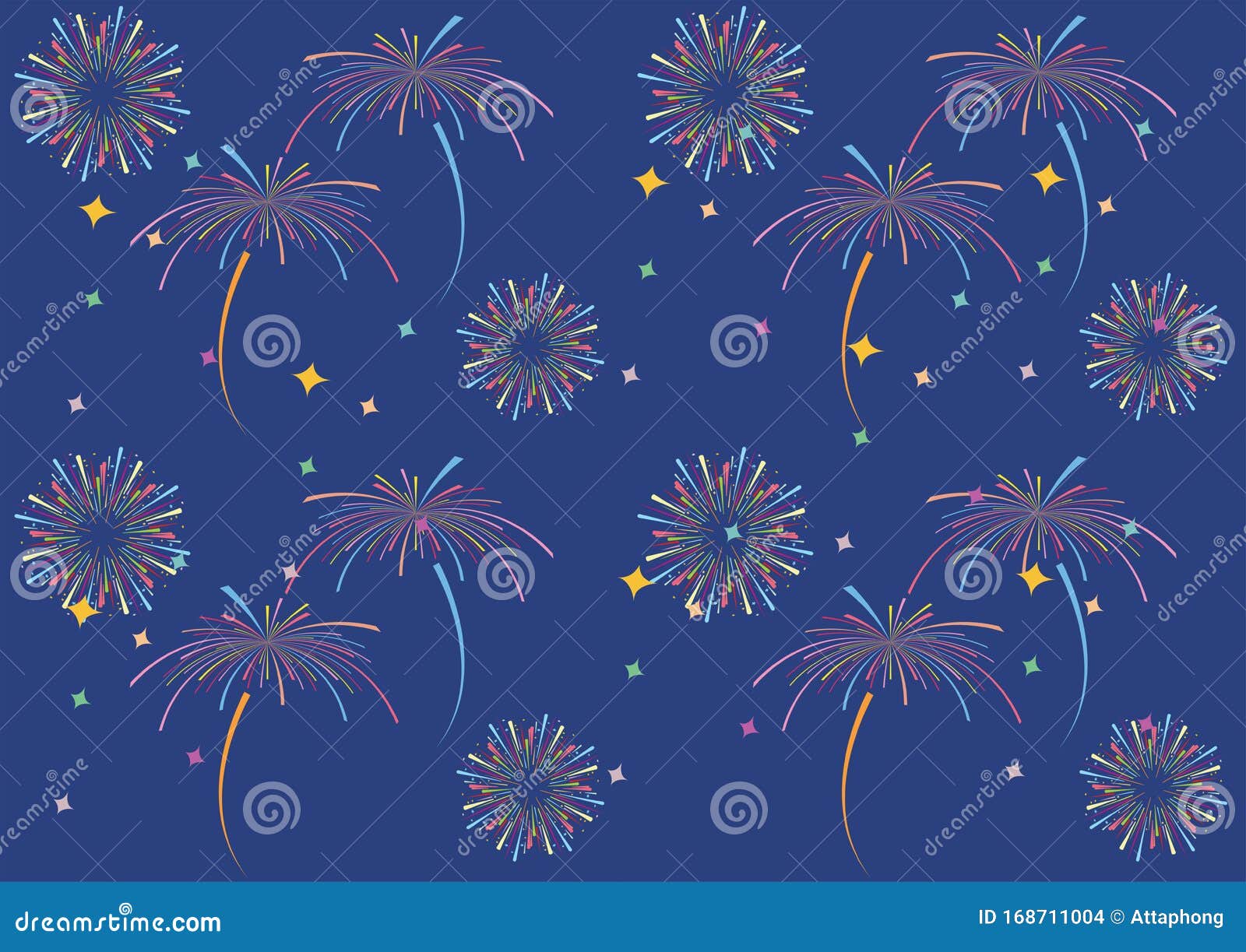 Fireworks Seamless Pattern. Seamless of Fireworks. Fireworks Pattern ...
