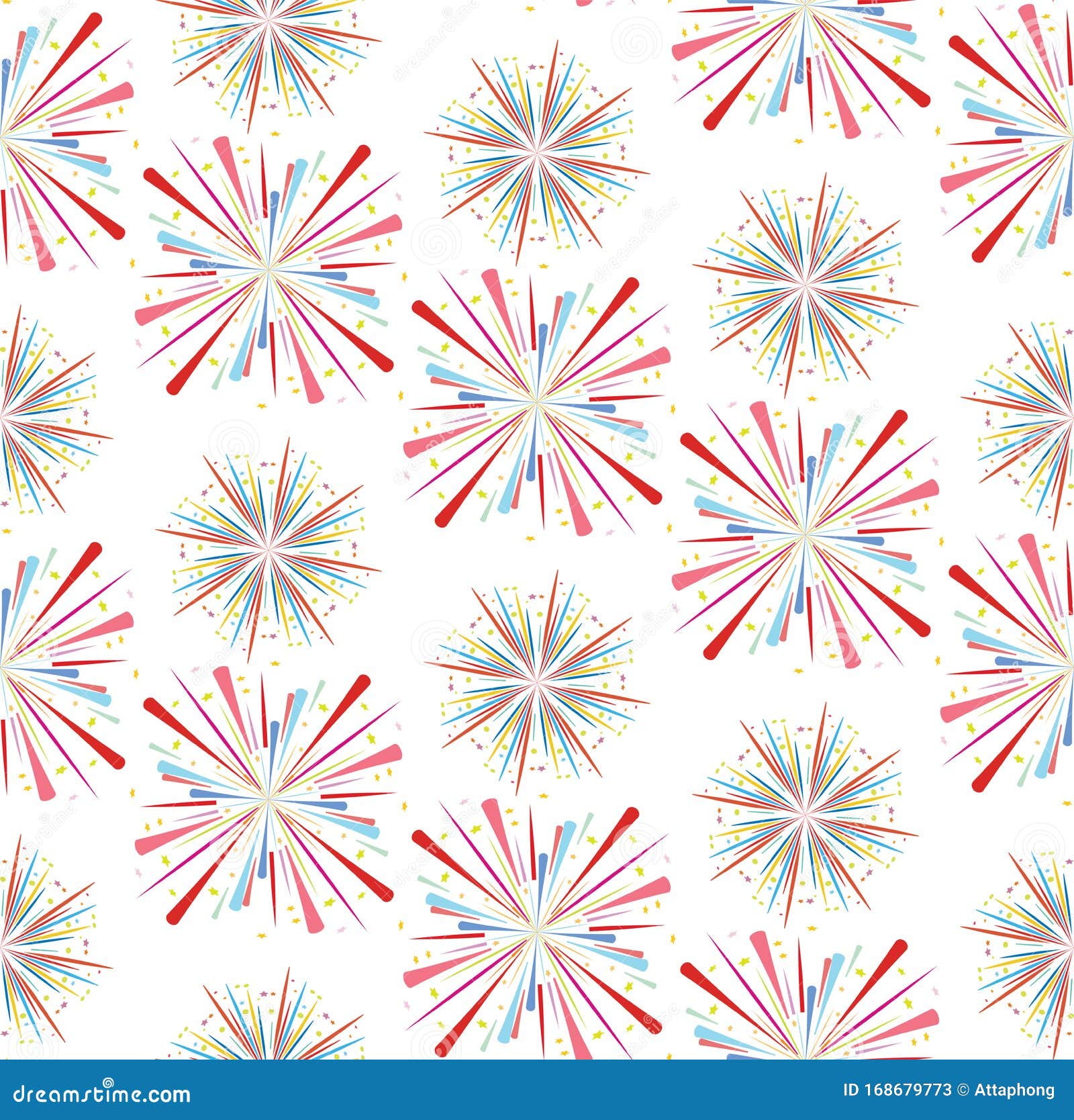 Fireworks Seamless Pattern. Seamless of Fireworks. Fireworks Pattern ...