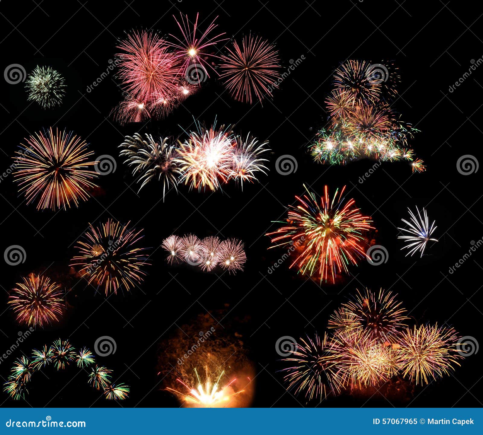 Fireworks set stock image. Image of decorative, celebrate - 57067965