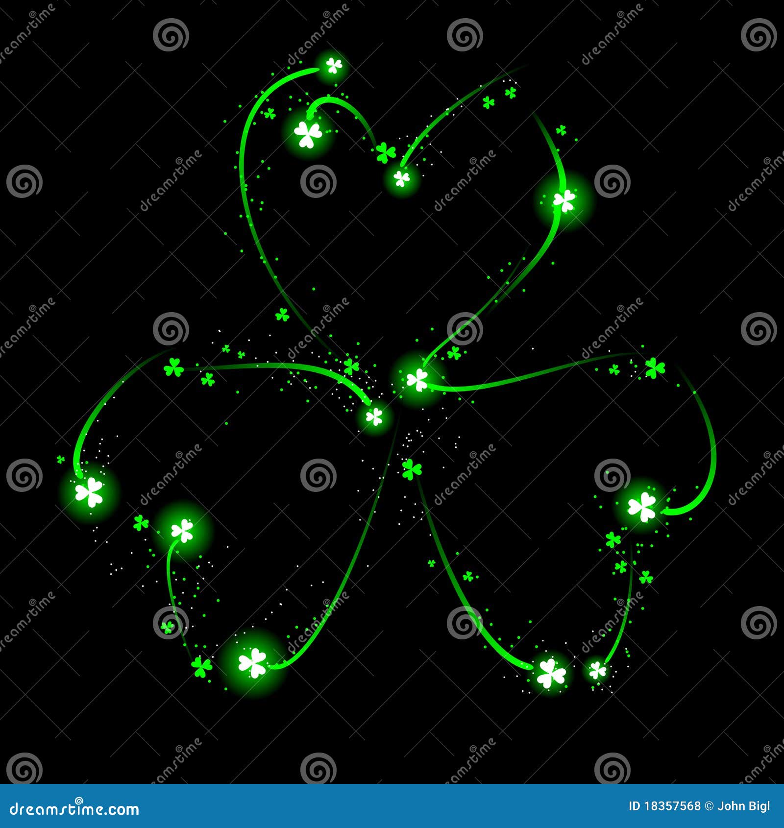 Fireworks shamrock stock vector. Illustration of ireland - 18357568