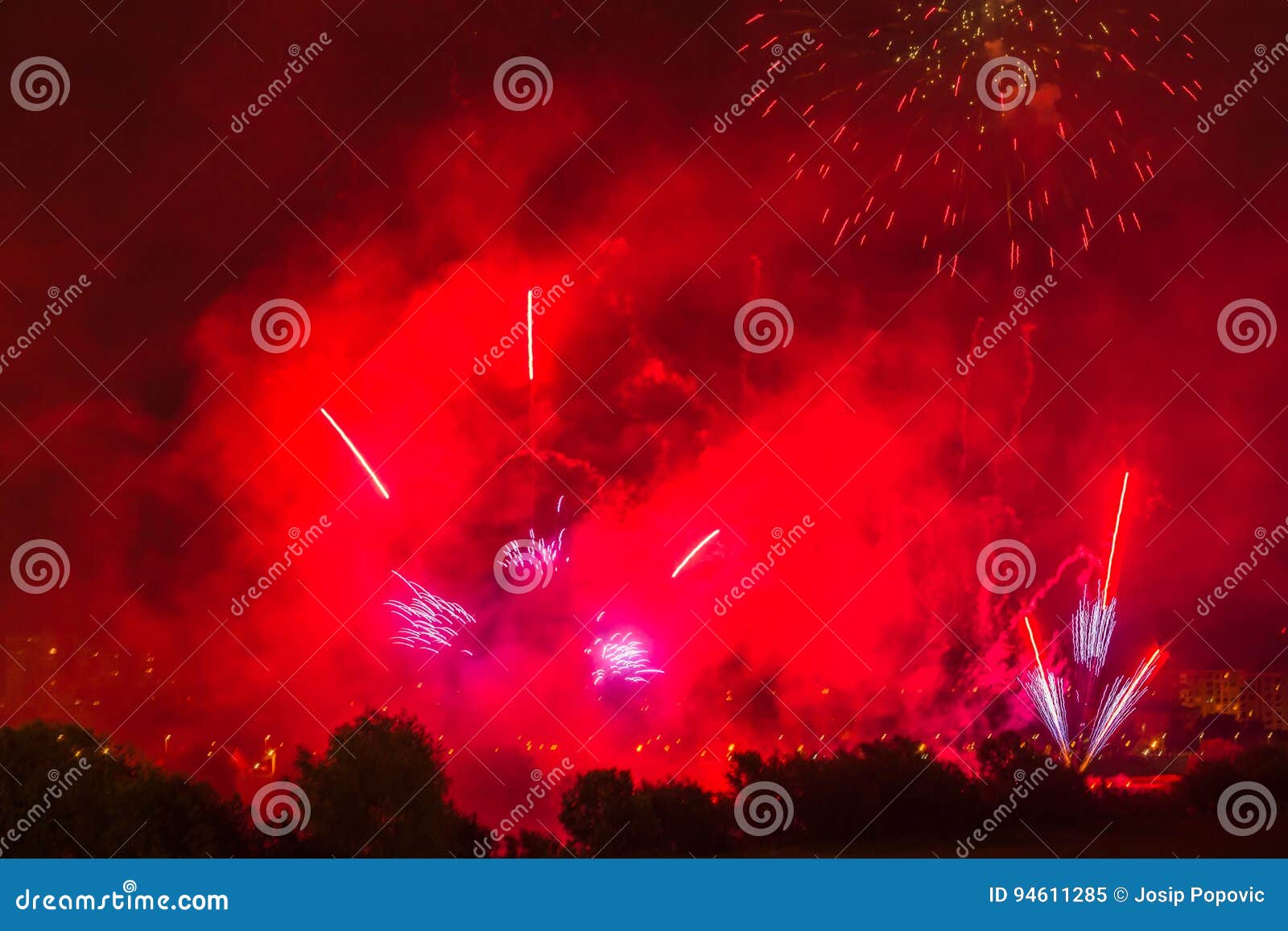 Fireworks stock image. Image of night, shot, loud, explosion - 94611285