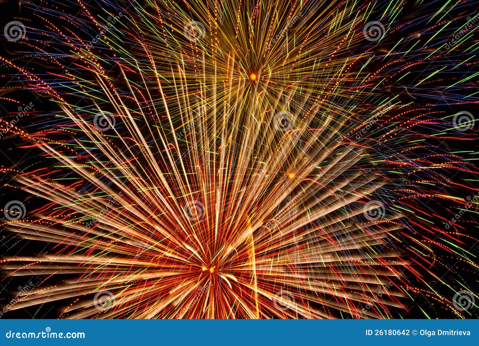 Fireworks show. stock photo. Image of backgrounds, digitally - 26180642