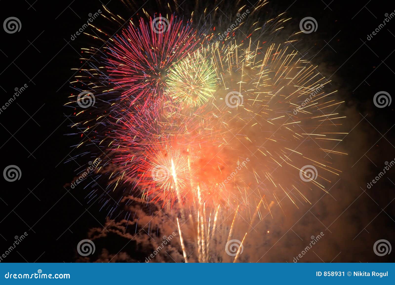 Fireworks show stock image. Image of show, spectacular - 858931