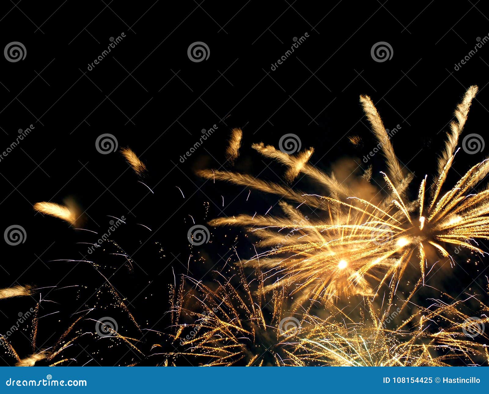 Fireworks show stock image. Image of explosion, beginning - 108154425