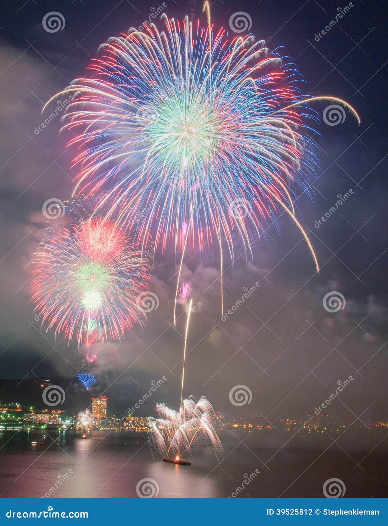 Fireworks Show at Night stock photo. Image of festival - 39525812