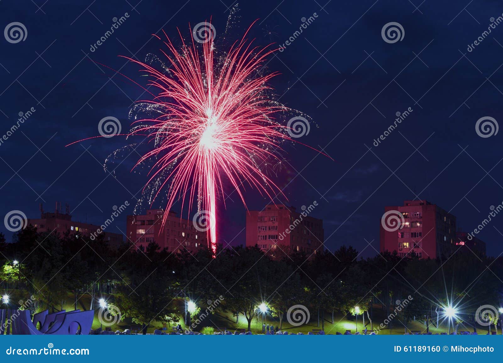 Fireworks show stock photo. Image of celebration, event - 61189160