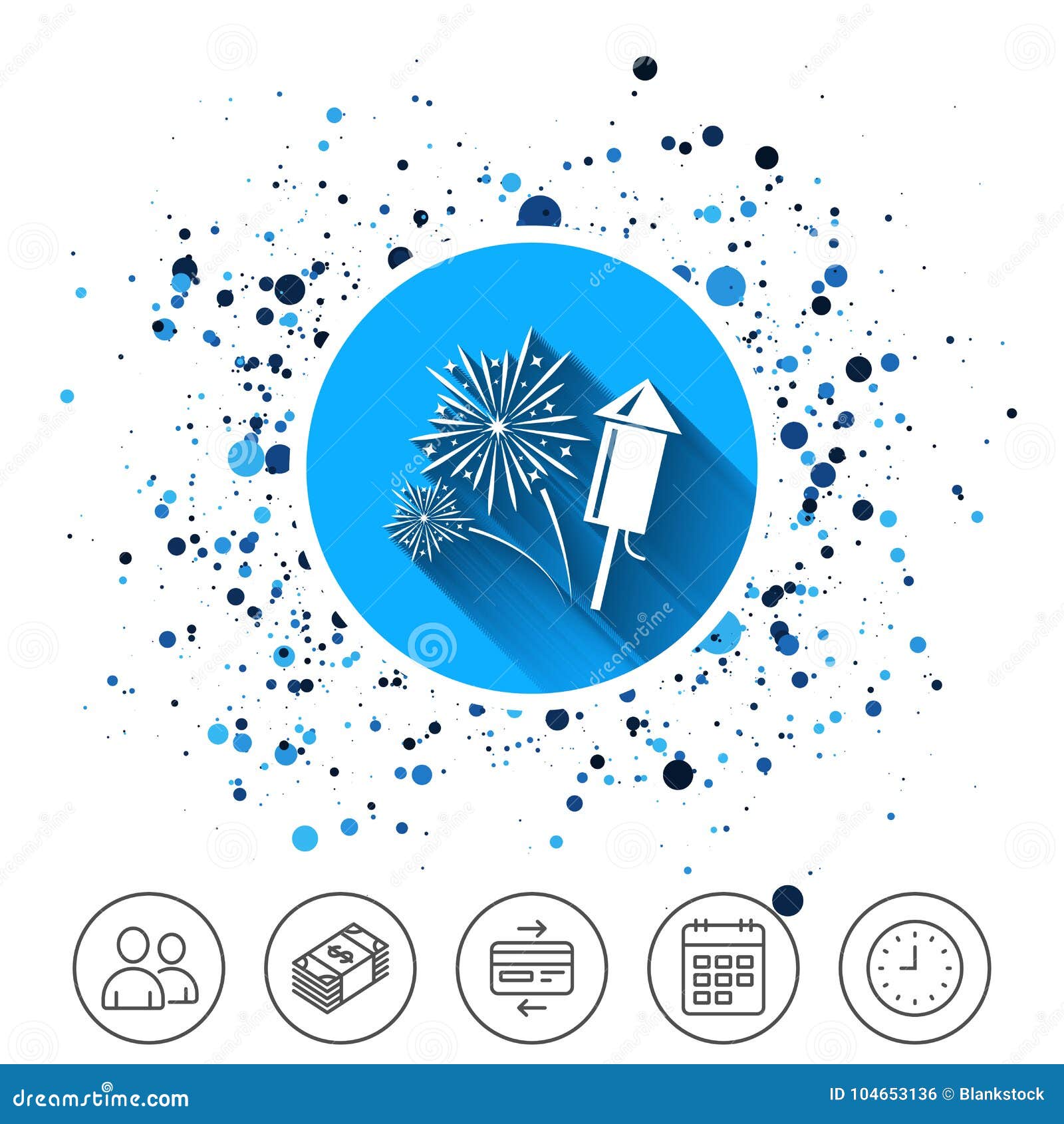 Fireworks Sign Icon. Explosive Pyrotechnic Show. Stock Vector ...