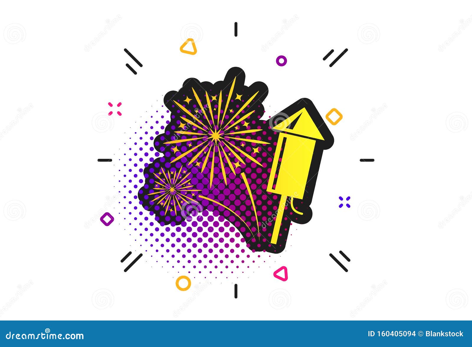 Fireworks Sign Icon. Explosive Pyrotechnic Show. Vector Stock Vector ...