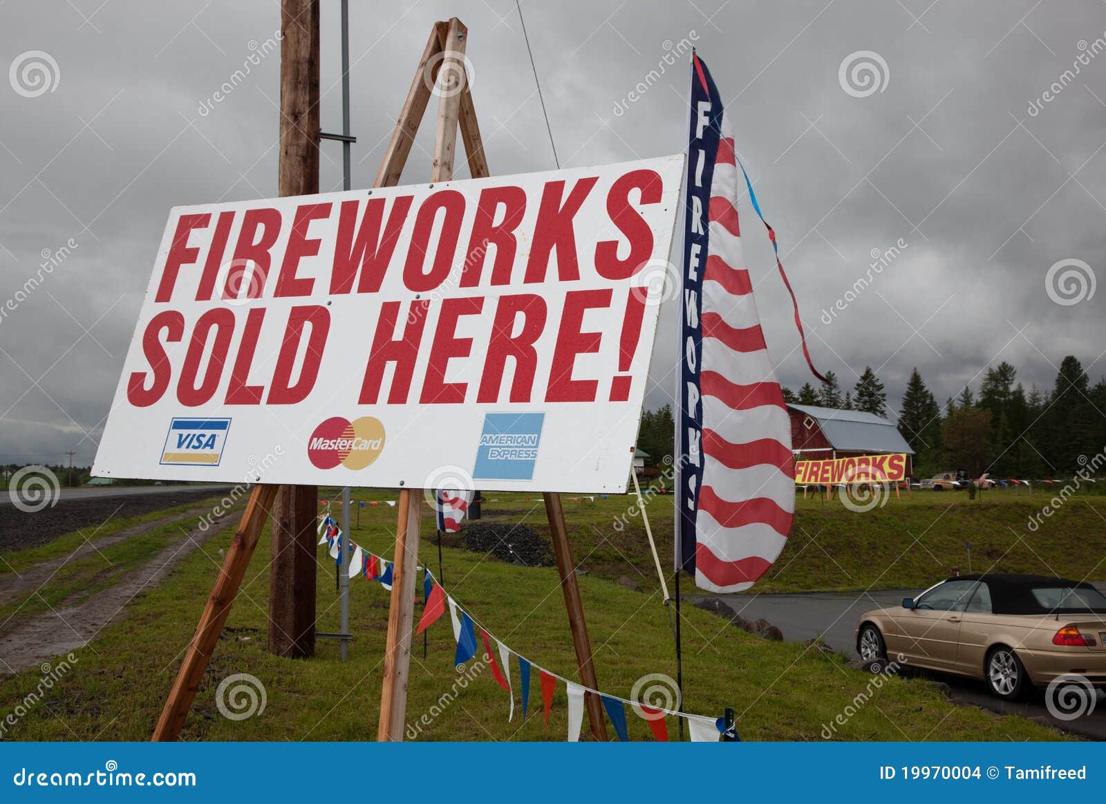 Fireworks Signs editorial stock image. Image of advertisement - 19970004