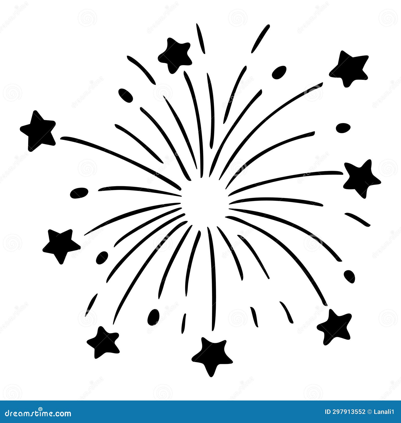 Fireworks. Silhouette. Flashes of Multi-colored Sparks from ...