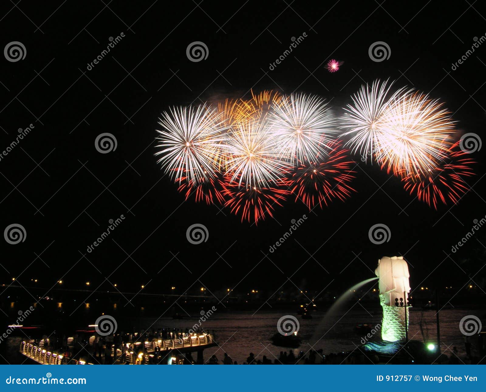 Fireworks in singapore editorial photography. Image of display - 912757