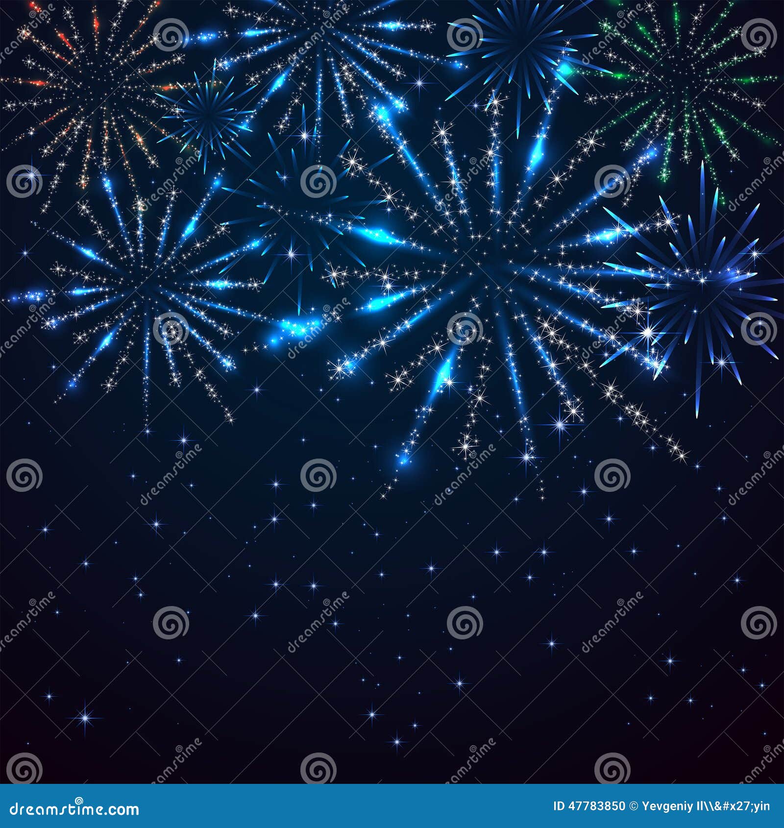 Fireworks on Sky Background Stock Vector - Illustration of decoration ...
