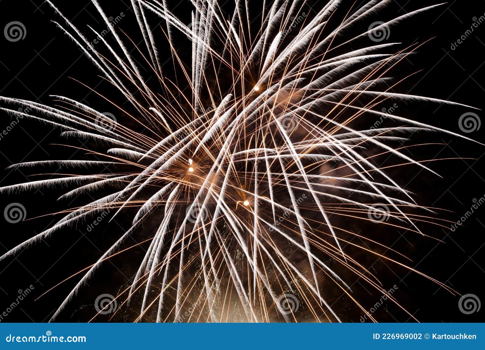 Fireworks in the sky stock photo. Image of fire, glowing - 226969002