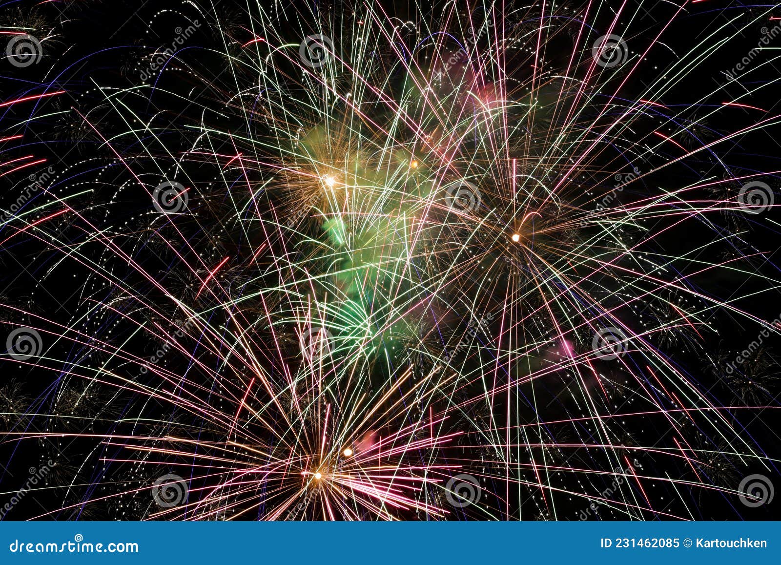 Fireworks in the sky stock image. Image of anniversary - 231462085