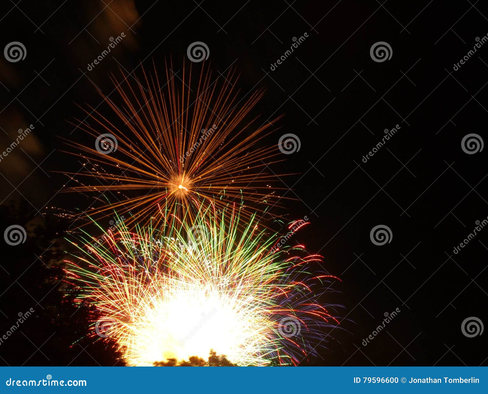 Fireworks in the Sky stock photo. Image of fireworks - 79596600