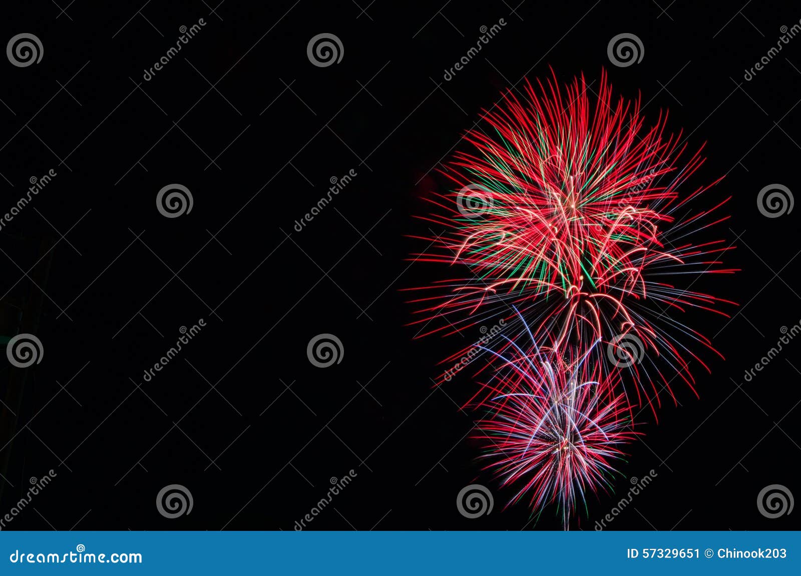 Fireworks in the sky stock image. Image of fireworks - 57329651
